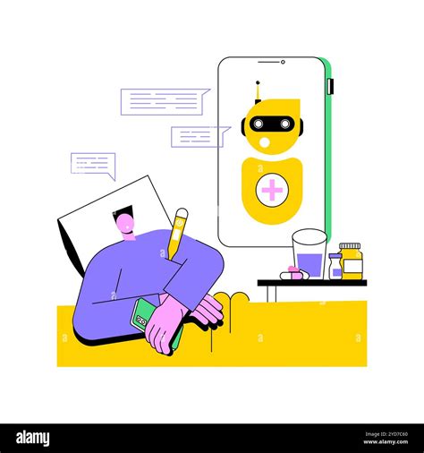 Ai Powered Healthcare Chatbots Abstract Concept Vector Illustration Stock Vector Image And Art Alamy