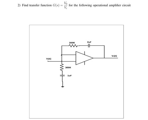 Solved Find Transfer Function G S V0Vi For The Following Chegg Com