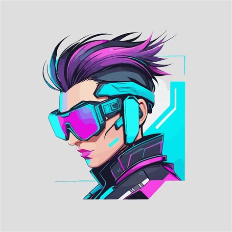 Premium Vector Cyberpunk Vector On A White Background