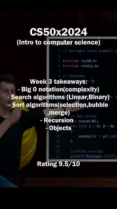 Part 4 Cs50 Intro To Computer Science Week 3 Takeaways Youtube