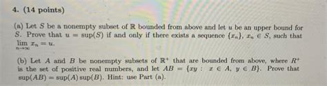 solved 4 14 points a let s be a nonempty subset of r
