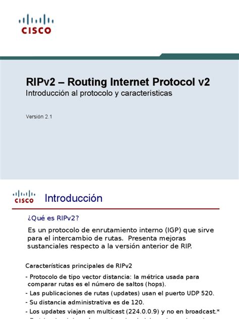 Ripv2 Routing Internet Protocol V2