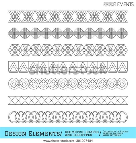 Set Linear Thin Line Art Deco 스톡 벡터 로열티 프리 301027484 Shutterstock