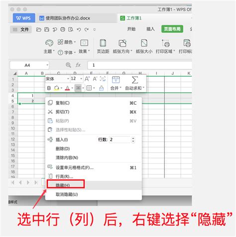 【wps表格】隐藏或取消隐藏行（列）（怎么取消wps表格隐藏的行） 伙伴云