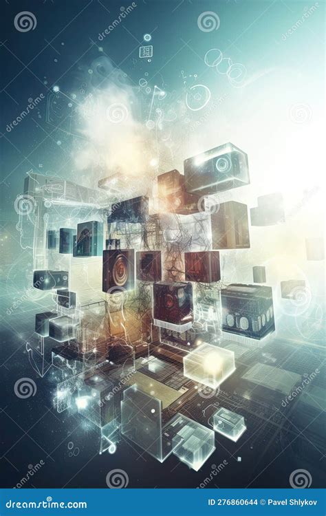 Big Data Concept Digital Neural Network Stock Illustration Illustration Of Mobile Tech