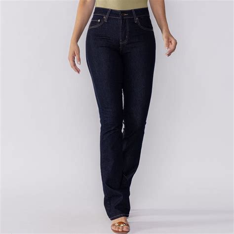 Calça Jeans Levis 725 Feminina Boot Cut Azul Escuro