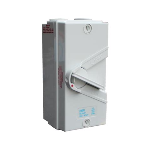 Esr 20a 4 Pole Ip65 Lever Handle Isolator El204p Tew Electrical