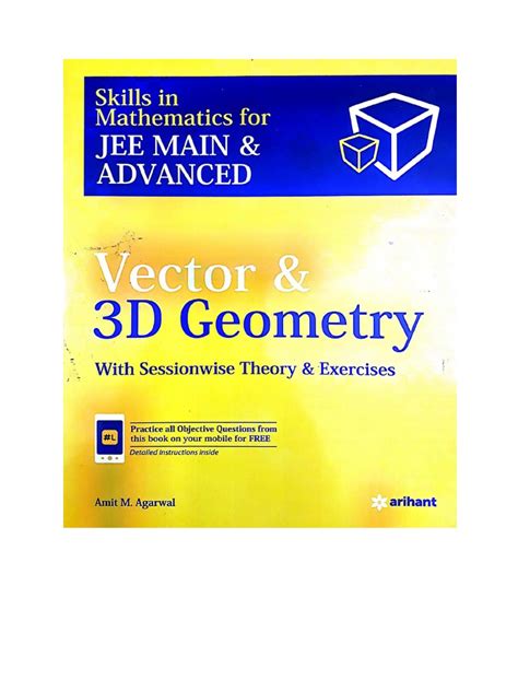 arihant vector and 3d geometry skills in mathematics for iit jee main advanced with sessionwise