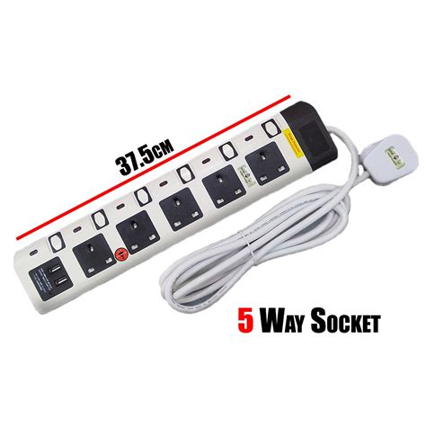 SIRIM Approval USB Extension Socket Plug 2 USB Port With Surge Protector 3 Meter Long Cable