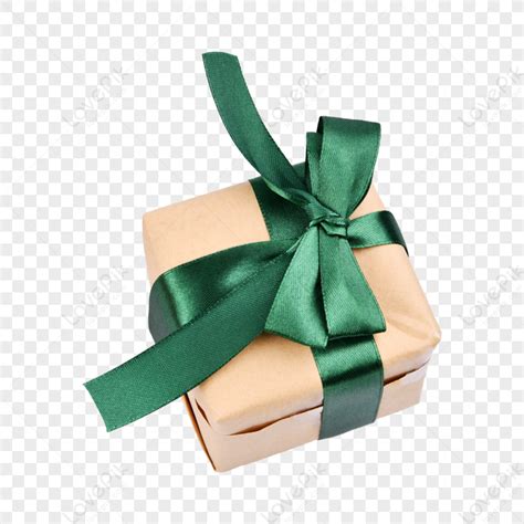녹색 활과 크래프트 카톤 축제 일러스트 선물 상자 일러스트 사각형 카톤 일러스트 Png 일러스트 무료 다운로드 Lovepik