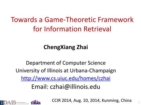 Ppt Towards A Game Theoretic Framework For Information Retrieval Powerpoint Presentation Id