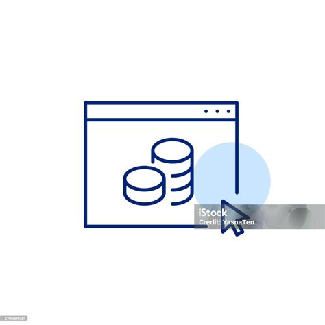 웹 페이지에 동전 더미와 마우스 클릭 온라인 수입 재무 관리 전자 상거래 및 뱅킹 완벽한 픽셀 편집 가능한 획 아이콘 가격에 대한 스톡 벡터 아트 및 기타 이미지 Istock