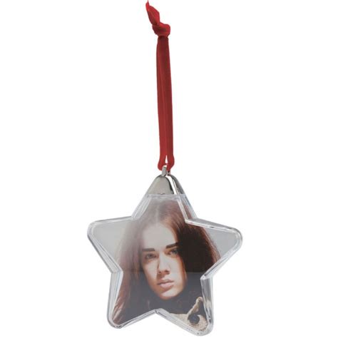 Комплект от 4 звездни играчки за коледна елха Персонализиращи се с картинка Изработени от