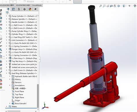 液压千斤顶 SOLIDWORKS 2015 模型图纸下载 懒石网