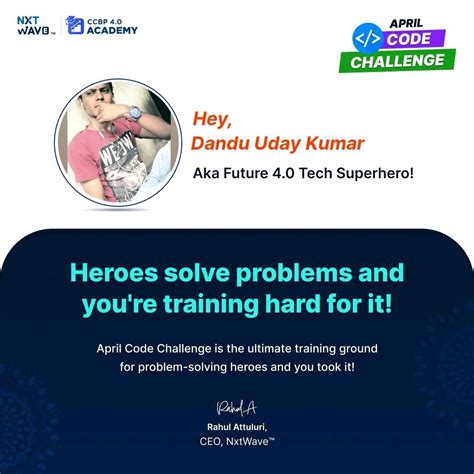 Dandu Kumar On Linkedin Nxtwave Nxtwaveteam Nxtwaveccbp