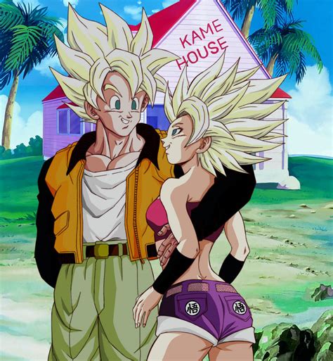 Goku X Caulifla Digitized By Turles17 On Deviantart