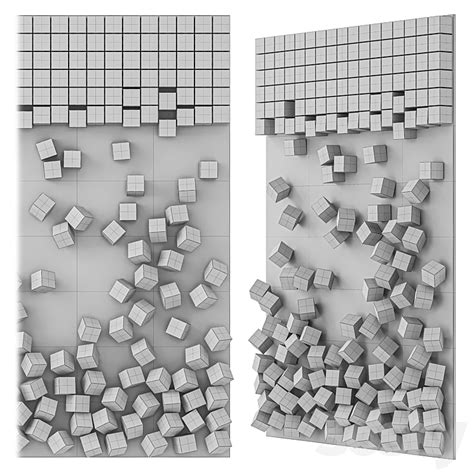 Falling Cubes Other Decorative Objects 3d Model Falling Cubes Other Decorative Objects 3d Model