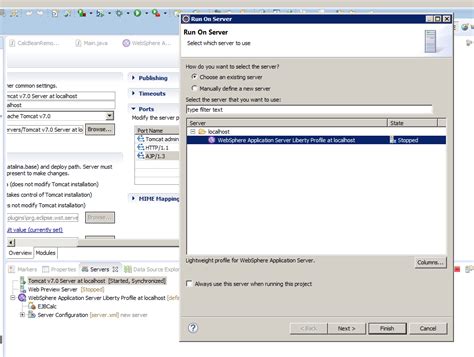 Java How To Run Ejb Module In Tomee Using Tomcat Server Adapter In Eclipse Stack Overflow