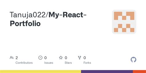 github tanuja022 my react portfolio
