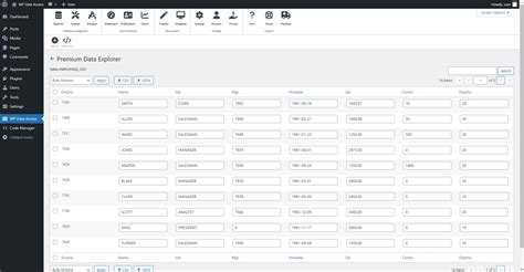 Wp Data Access Edit Csv File Click To Enlarge Wp Data Access