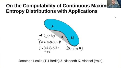 Session 7c On The Computability Of Continuous Maximum Entropy