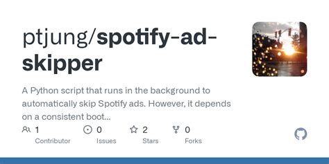 Github Ptjungspotify Ad Skipper A Python Script That Runs In The