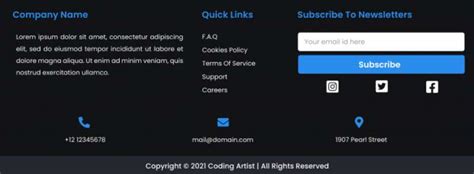 Css Footer Examples To Check Out And Use