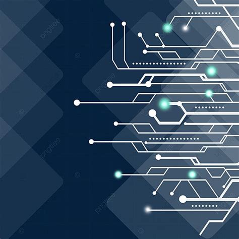 Светло синее пятно футуристическая электронная цепь технологии бизнес граница бизнеса Png