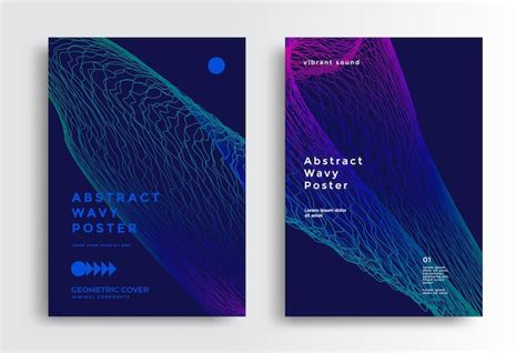 Premium Vector Dynamic Sound Wave Flowing Dark Wavy Lines Science Abstract Background