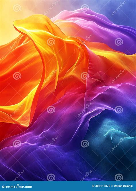 Graphical Representation Of A Coloured Sine Wave Ai Generative Stock