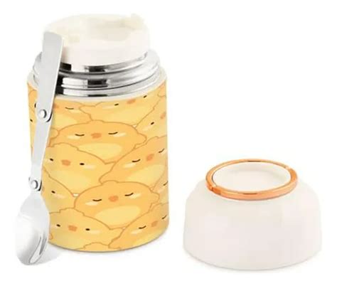 Termo De Comida Aislado Patrón De Pollitos Amarillos 17 Oz Cuotas Sin