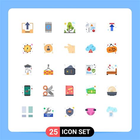 User Interface Pack Of 25 Basic Flat Colors Of Up Arrow Dollar File