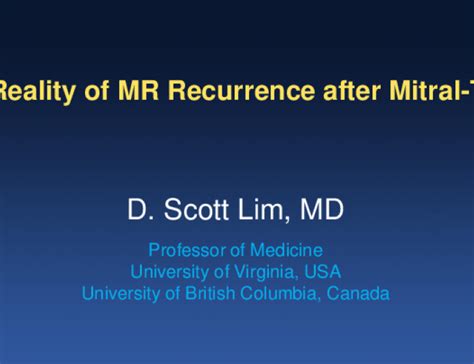 The Reality Of Mr Recurrence After Mitral Teer