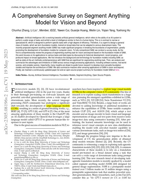 A Comprehensive Survey On Segment Anything Model For Vision And Beyond