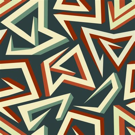 African Geometric Seamless Pattern With Grunge Vector Image