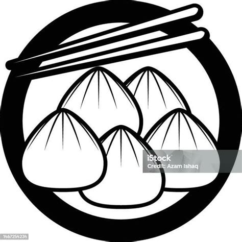 중앙 아시아 Manti 벡터 개요 아이콘 디자인 아시아 요리 기호 가장 인기 있는 요리 기호 길거리 음식 스톡 일러스트 중국 만두 개념 딤섬에 대한 스톡 벡터 아트 및 기타