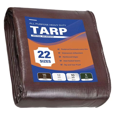 Autoez Extra Large Heavy Duty 16mil Waterproof Tarp Canopy Tent Uv