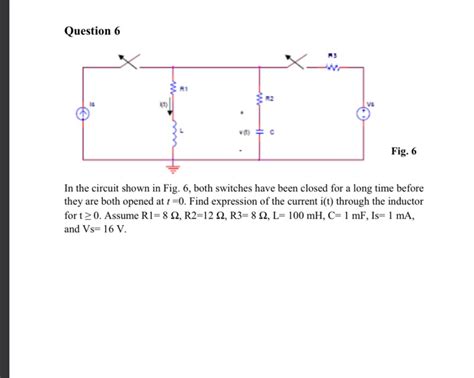 Solved Question Fig In The Circuit Shown In Fig Chegg Com