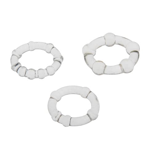 Rock Hard 3pc Cock Ring Set Clear