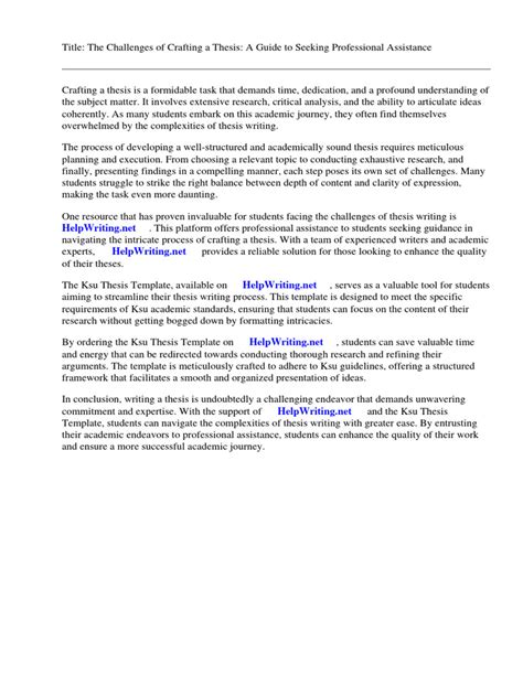 Ksu Thesis Template Pdf Thesis Data