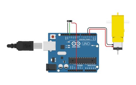 Circuit Design Interfacing Motor With Switch Tinkercad