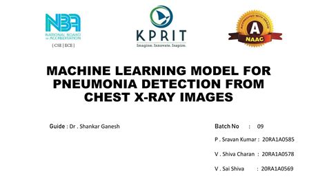 Machine Learning Model For Pneumonia Detection From Chest Pptx