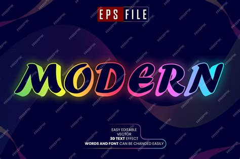 Premium Vector 3d Text Effect Style Eps