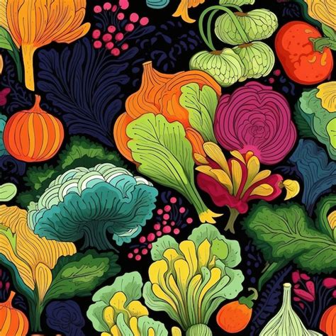 Premium Ai Image Seamless Pattern Herbs And Greenery