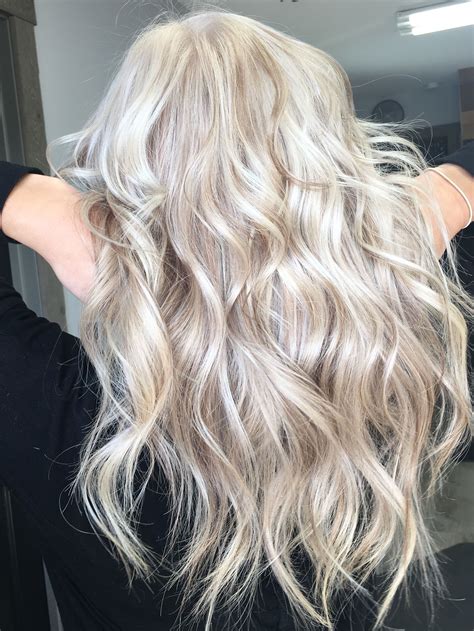 White Blonde Hair With Lowlights