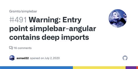 Warning Entry Point Simplebar Angular Contains Deep Imports · Issue