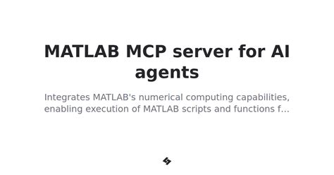 matlab mcp server for ai agents