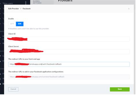 Facebook Provider Error In Production But Working Using Localhost