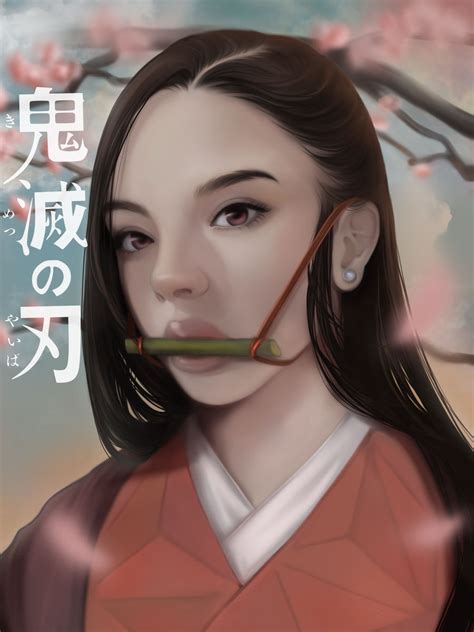 Nezuko Kamado Fan Art By Momopaintart On Deviantart