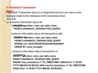 Oracle Flashback PPT